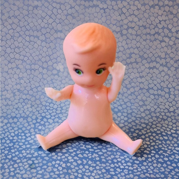 Vintage | Toys | Vintage Plastic Baby 3 Inch Doll Big Eyes Kewpie ...